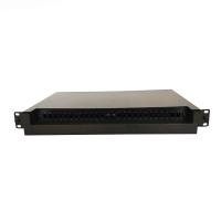 China 24 Cores Drawer Type Black Rack Mounted Fiber Termination Panel for sale