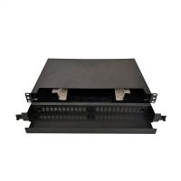 China 24 Cores Drawer Rack Mount Fiber Termination Panel Fiber Patch Box for sale