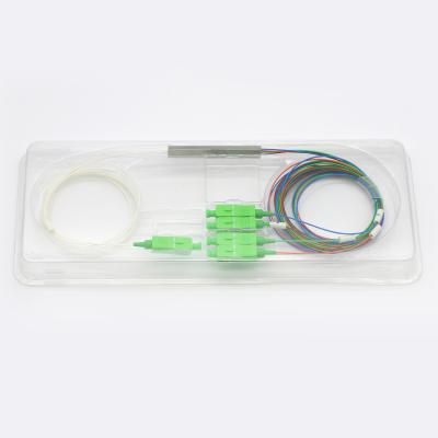 China Steel Tube PVC G657A SC/APC PLC Splitter 1x4 1260-1650nm Low Insertion Loss for sale