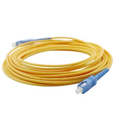 China Singlemode SC/UPC to SC/UPC Fiber Optic Patch Cord 9/125um Low Insertion Loss 0.25dB for sale