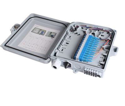 China 12 Port Fiber Optic Distribution Box IP65 ABS FTTH Termination Box 270x220x100mm for sale