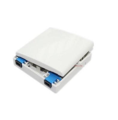 China Double Layer 86 Fiber Optic Wall Mount Termination Box 2 Port IP65 FTTH for sale