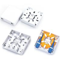 China Faceplate Metal Back 86X86 FTTH Termination Box , 2 Port Fiber Termination Box for sale