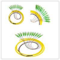 China 12 Colors SC APC Simplex G652D Fiber Optic Pigtail for sale