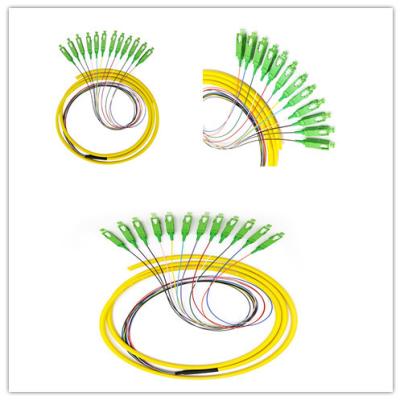 China 12 Colors SC APC Simplex G652D Fiber Optic Pigtail for sale