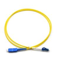 China Singlemode Simplex Fiber Optic Patch Cord SC UPC to LC UPC 0.2dB Insertion Loss for sale
