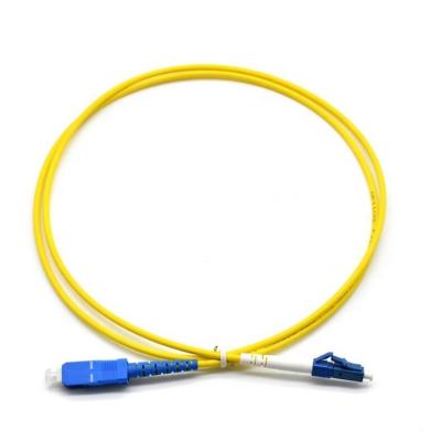 China Singlemode Simplex Fiber Optic Patch Cord SC UPC to LC UPC 0.2dB Insertion Loss for sale