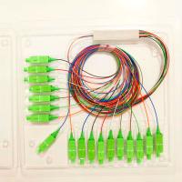 China FTTH 2x16 PVC Fiber Optic PLC Splitter With Sc / Apc Connector for sale
