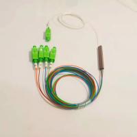 China FTTH 1x4 Steel Tube PLC Splitter SC APC 1260-1650nm Low Insertion Loss for sale