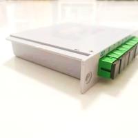 China Insertion Card Type Fiber Optic 1x8 PLC Splitter With Sc / Apc Connector for sale