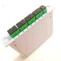 China Insertion Card Type Fiber Optic 1x8 PLC Splitter With Sc / Apc Connector for sale
