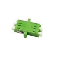 China LC APC Duplex Single Mode Fiber Optic Adapter Green Color for sale