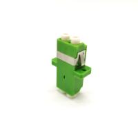 China LC APC Duplex Single Mode Fiber Optic Adapter Green Color for sale