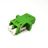 China LC APC Duplex Single Mode Fiber Optic Adapter Green Color for sale