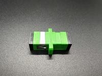 China SC APC Simplex Fiber Optic Adapter Singlemode Ceramic Sleeve 0.2dB Insertion Loss for sale
