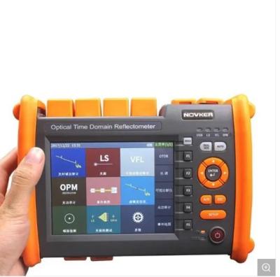 China Touch Screen OTDR Fiber Optic Reflectometer 1310nm 1550nm 26dB 24dB VFL OPM for sale