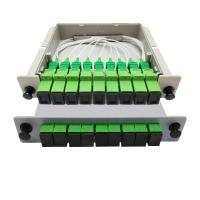 China Insertion Card Type Fiber Optic PLC Splitter 1x8 SC / APC SC/UPC Connector for sale