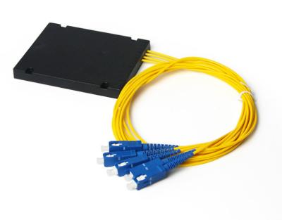 China ABS Box Fiber Optic PLC Splitter 1x16 1 to 128 Ways SC/UPC Connectors 1260-1650nm for sale