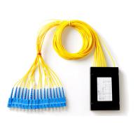 China ABS Box Fiber Optic PLC Splitter 1x16 1 to 128 Ways SC/UPC Connectors 1260-1650nm for sale