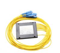 China ABS Box Fiber Optic PLC Splitter 1x16 1 to 128 Ways SC/UPC Connectors 1260-1650nm for sale