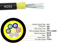 China ADSS 4 48 144 Core Fiber Optic Outdoor SM Single Mode G657A for sale