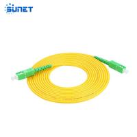 China SM Simplex Sc-Sc APC Optical Fiber Patch Cord  / Armored Fiber Optic Patch Cable for sale