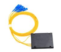 China 1*4 1*8 ABS Box Type Fiber Optic PLC Splitter With SC/APC Connector for sale