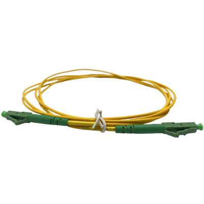 China LC/APC PVC LSZH G657A Fiber Optic Patch Cord 2.0mm 3.0mm Yellow White for sale