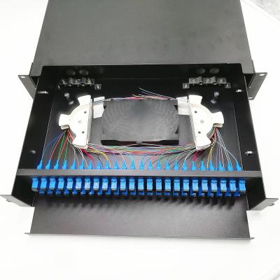 China 48 Cores SC/UPC Fiber Optic Terminal Box Optical Patch Panel for sale