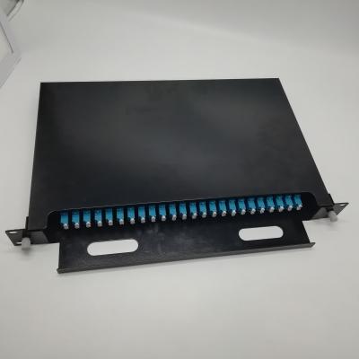China 48 Cores LC/UPC Fiber Optic Terminal Box Optical Patch Panel for sale