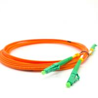 China LC APC to LC APC Duplex Multimode Fiber Optic Patch Cord 2.0mm G657A LSZH for sale