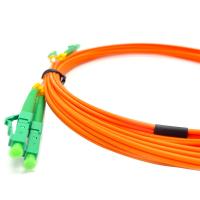 China LC APC to LC APC Duplex Multimode Fiber Optic Patch Cord 2.0mm G657A LSZH for sale