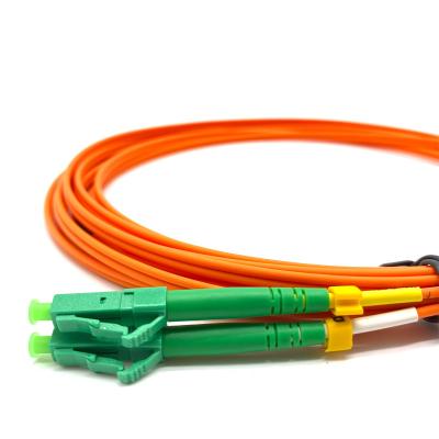 China LC APC to LC APC Duplex Multimode Fiber Optic Patch Cord 2.0mm G657A LSZH for sale