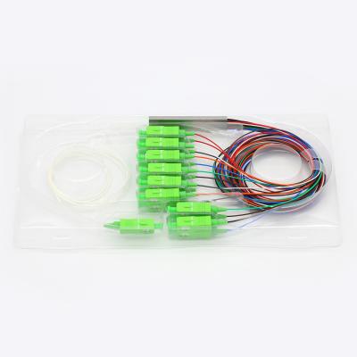 China 1x16 Mini Type 0.9mm 1M G657A1 PLC Splitter With SC/APC Connector for sale