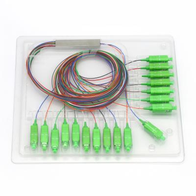 China G652D G657A Fiber Optical PLC Splitter 1x16 SC UPC APC Steel Tube Type 1260-1650nm for sale