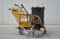 China Pushing Thermoplastic Road Line Marking Machine Different Size Shoe for sale