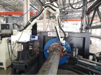 China 350mm 2000mm Automatic Robotic Welding Machine with CNC Door Cutting for Light Pole Manufacturing for sale