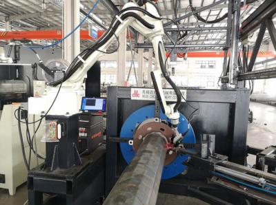 China Robot Base Plate Welding Machine RW-120/300 for Light Poles 12m 300mm for sale