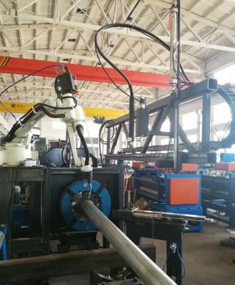 China Robot Base Plate Welding Machine RW-120/300 for Poles up to 300mm Diameter 12m Length for sale