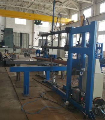 China CNC Octagonal Pole Manufacturing Machine Single Arm Light Pole Welding Plasma Cutting 120-260mm for sale