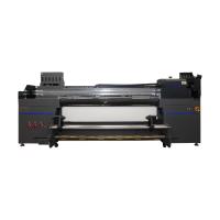 China Industrial Digital Large Format Printer HB1806 6 Heads 1.8m Hybrid UV Printer Three Row UV Mesh Belt for sale