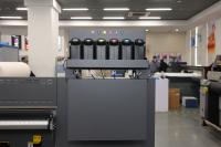 China Industrial Digital Large Format Printer HB1806 6 Heads 1.8m Hybrid UV Printer Three Row UV Mesh Belt for sale