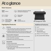 China HP DesignJet T650 36 Inch Large Format Color Inkjet Printer A0 Pigment Ink for sale