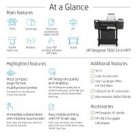 China HP DesignJet T830 24 Inch MFP Color Inkjet Printer CAD Plotter Scanner Copier for sale
