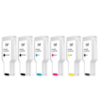 China Betcolor 727 Re-Manufactured Ink Cartridge 6 Colors 300ml One Time Chip for HP PT920 T1500 T2500 for sale