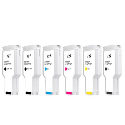 China Betcolor 727 Re-Manufactured Ink Cartridge 6 Colors 300ml One Time Chip for HP PT920 T1500 T2500 for sale
