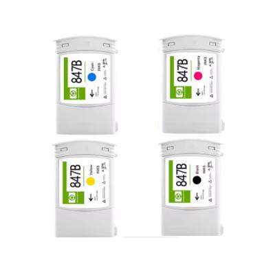 China Betcolor 847B Compatible Dye Ink 400ml Disposable Chip for HP DesignJet T1600 T2600 T1700 for sale