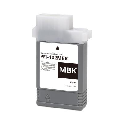 China Betcolor PF-102 130ml Multi-Color Ink Cartridge Compatible for Canon IPF 510 600 605 610 710 650 655 750 755 Plotters Disposable Chip for sale
