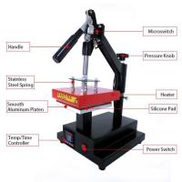 China Manual Shaking Head Heat Press Machine 15x15cm for Garment Logo Marking Equipment for sale