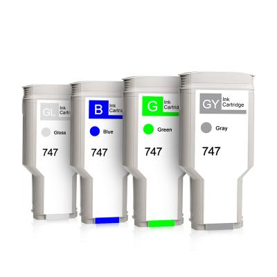 China Betcolor 747 300ml Compatible Inkjet Cartridge for HP DesignJet Z6 Z9 Printers Disposable Chip Bulk Pack Dye Ink for sale